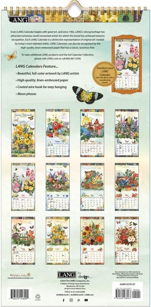Garden Botanicals 2026 Lang Vertical Calendar – Gift It Gray