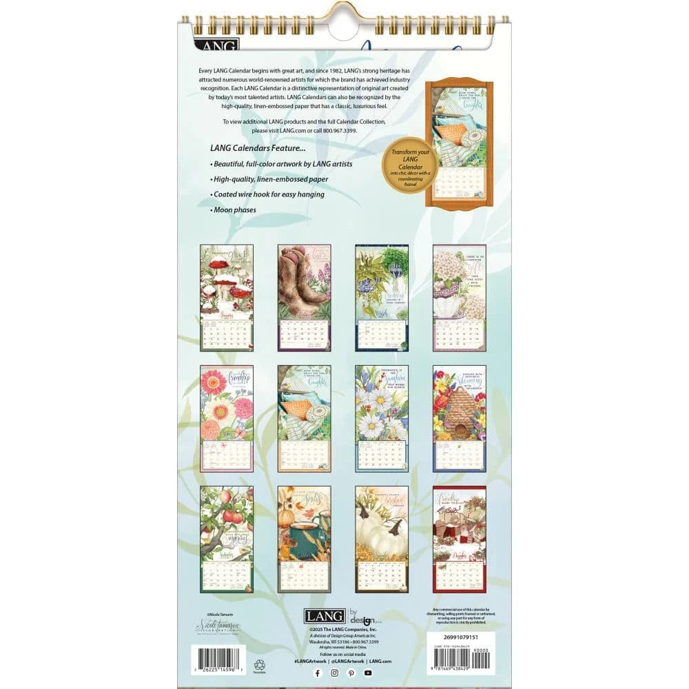 Abundant Friendship 2026 Lang Vertical Calendar – Gift It Gray